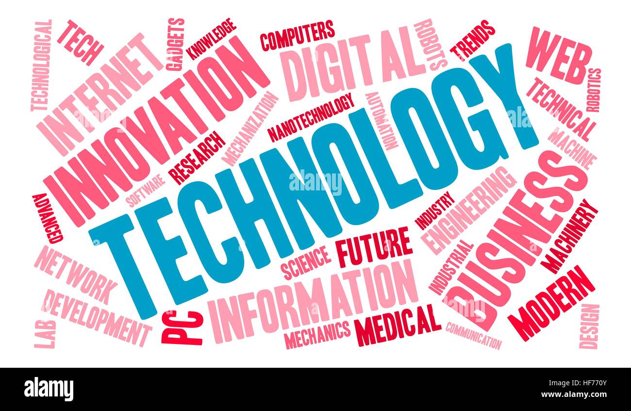 Technology word cloud on a white background Stock Vector Image & Art ...