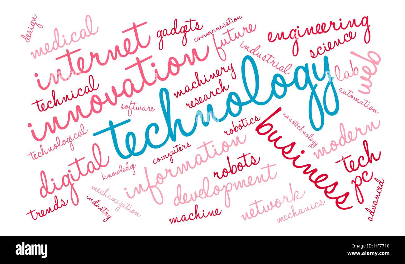 Technology word cloud on a white background Stock Vector Image & Art ...