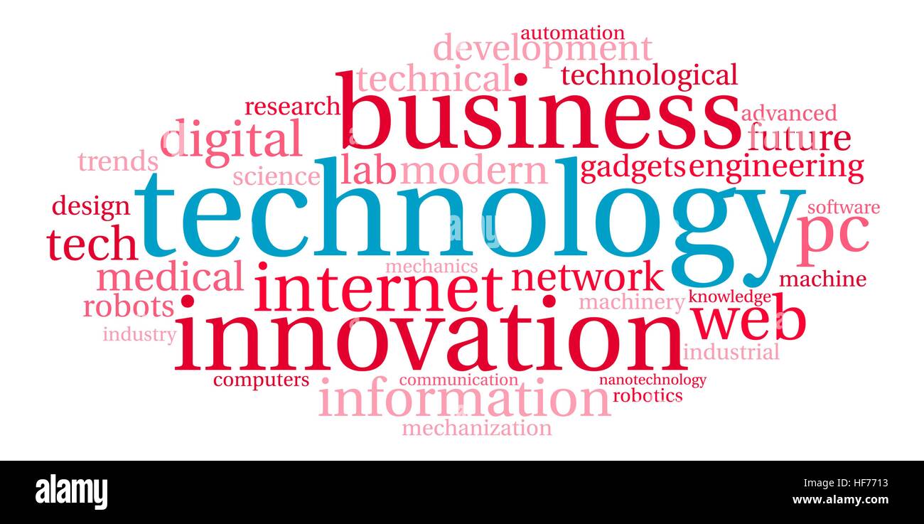 Technology word cloud on a white background Stock Vector Image & Art ...