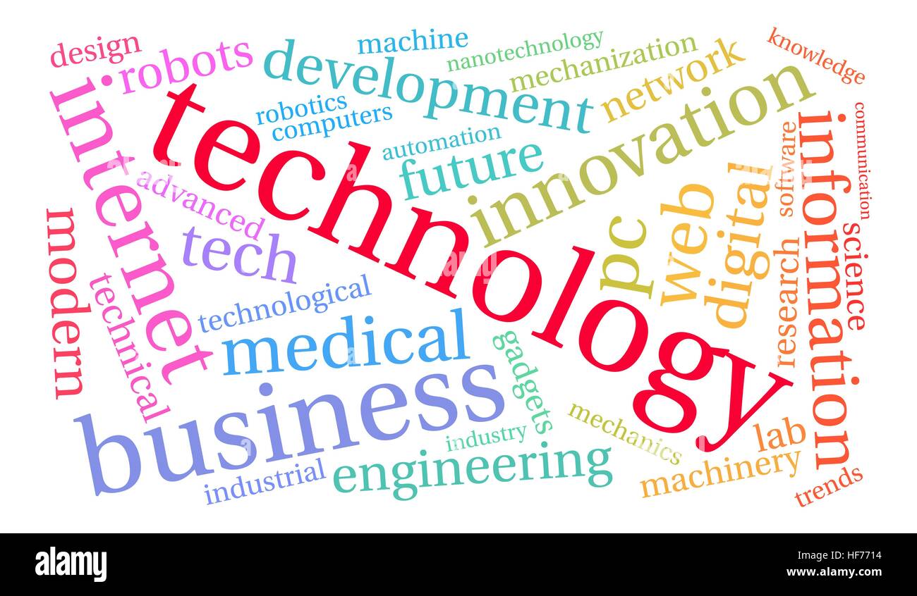 Technology word cloud on a white background Stock Vector Image & Art ...