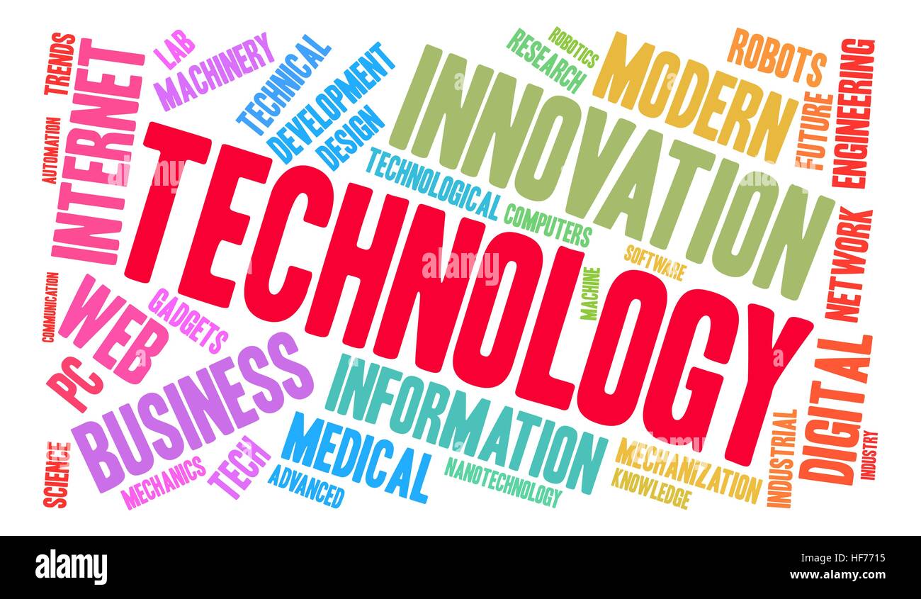 Technology word cloud on a white background Stock Vector Image & Art ...