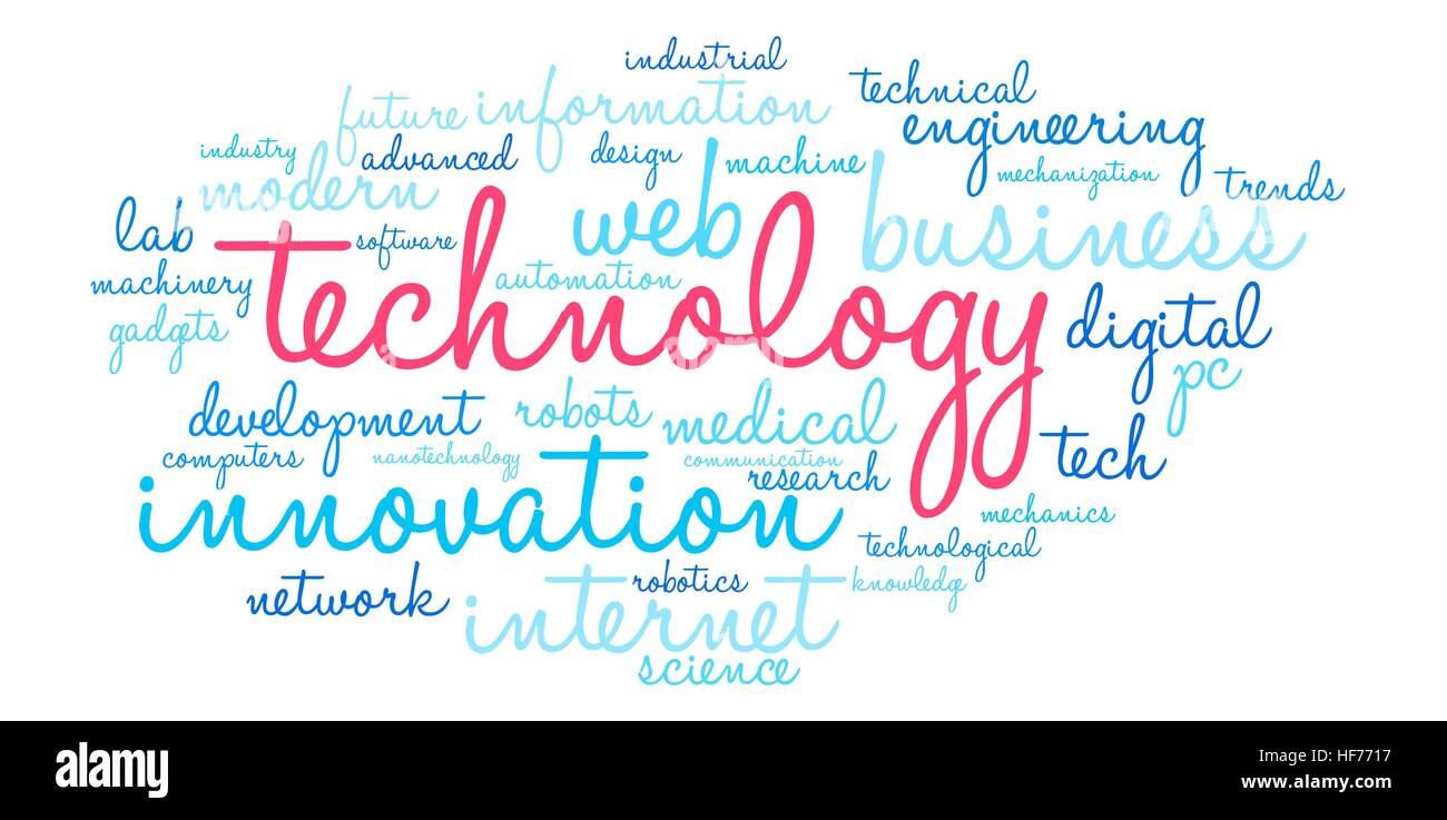 Technology word cloud on a white background Stock Vector Image & Art ...