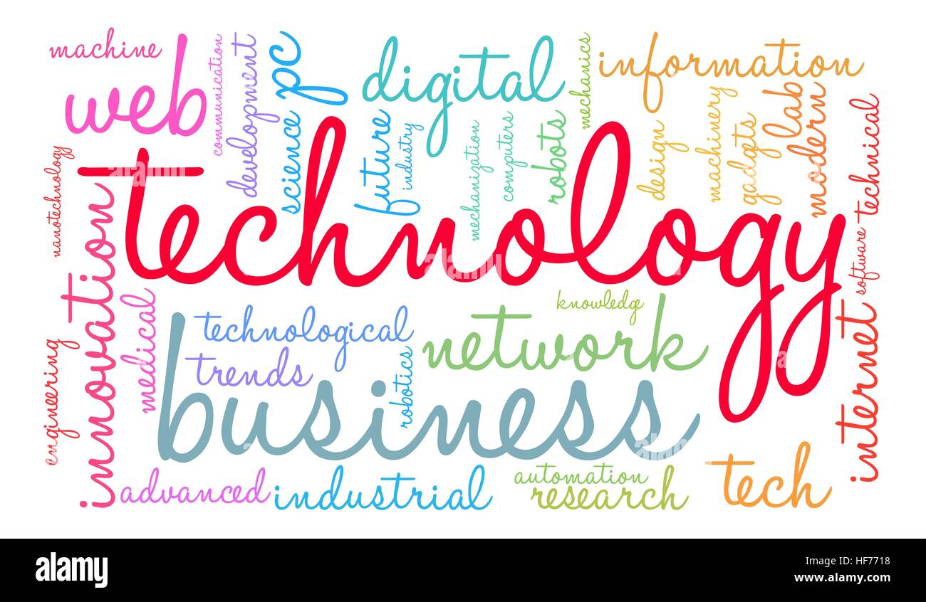 Technology word cloud on a white background Stock Vector Image & Art ...