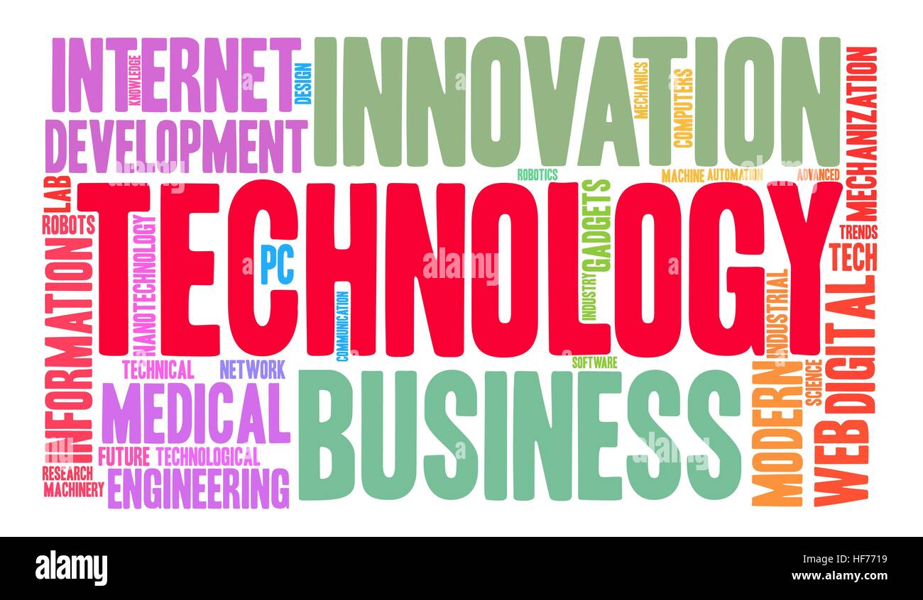 Technology word cloud on a white background Stock Vector Image & Art ...