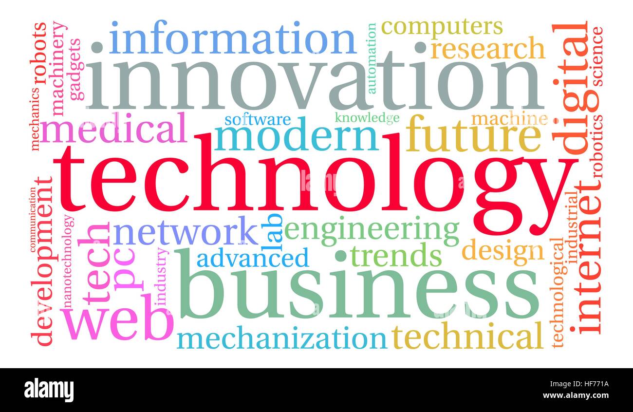 Technology word cloud on a white background Stock Vector Image & Art ...