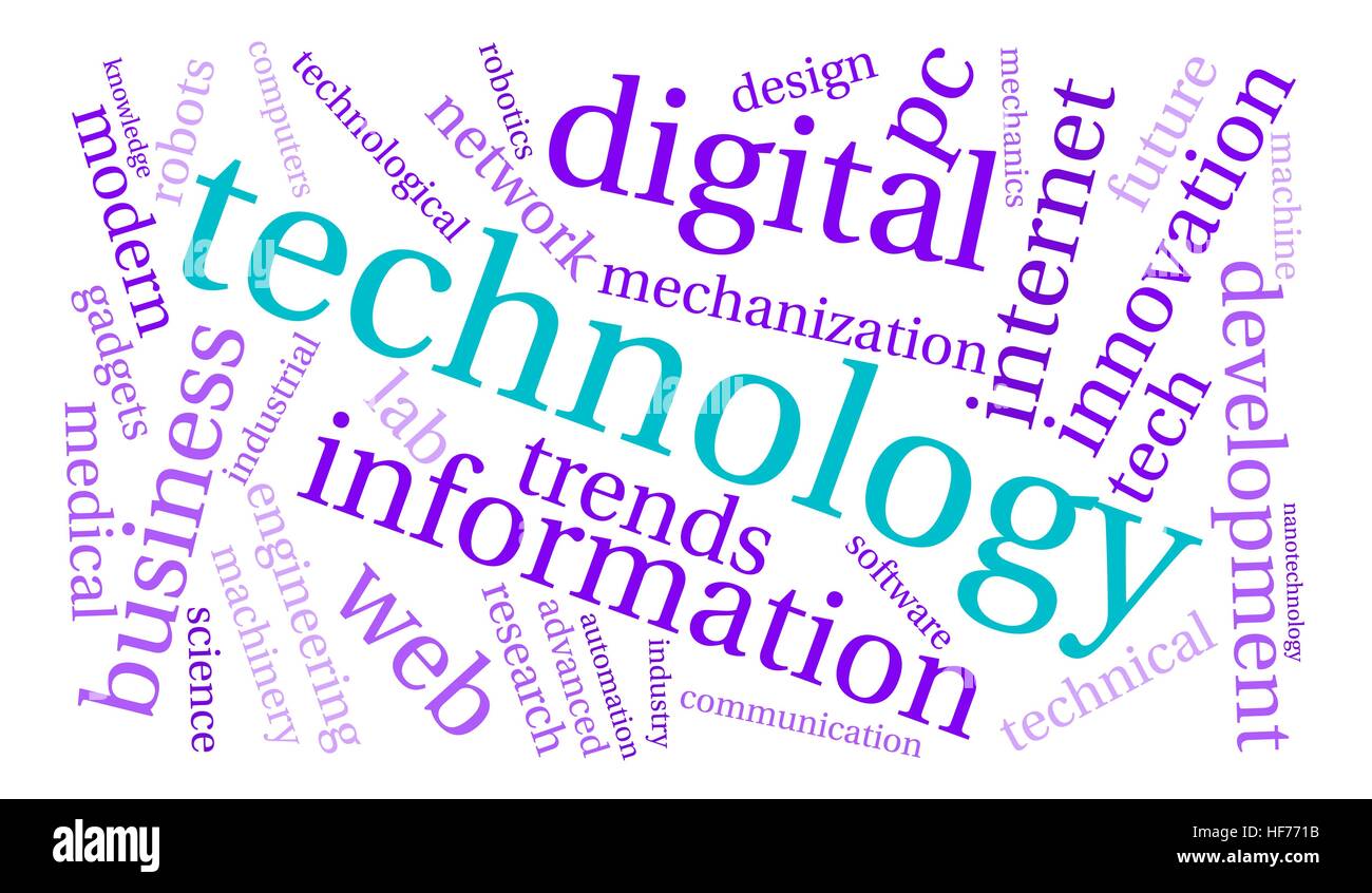 Technology word cloud on a white background Stock Vector Image & Art ...