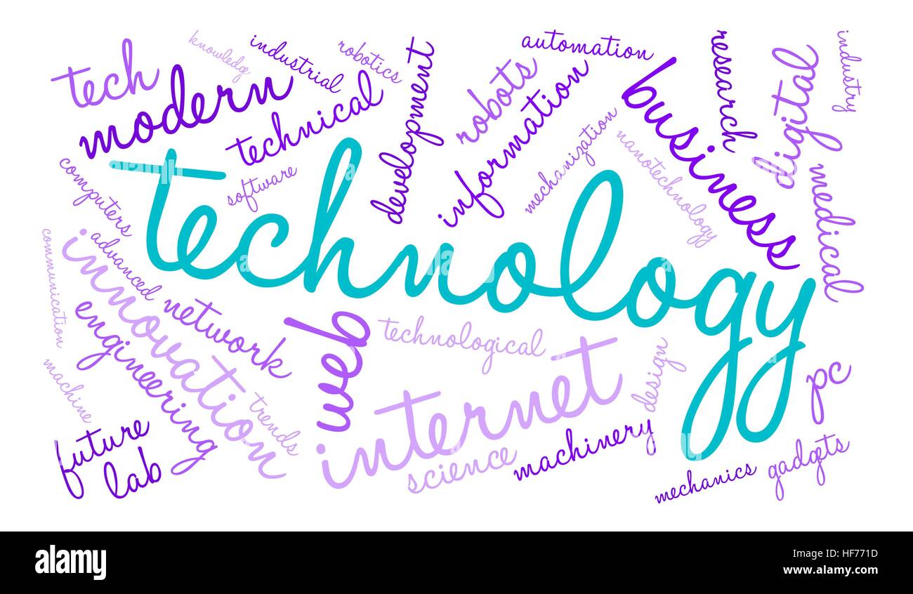 Technology word cloud on a white background Stock Vector Image & Art ...