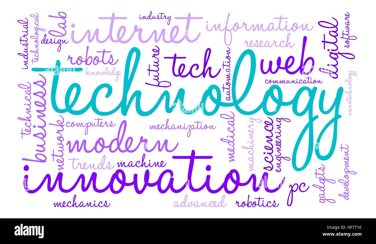 Technology word cloud on a white background Stock Vector Image & Art ...