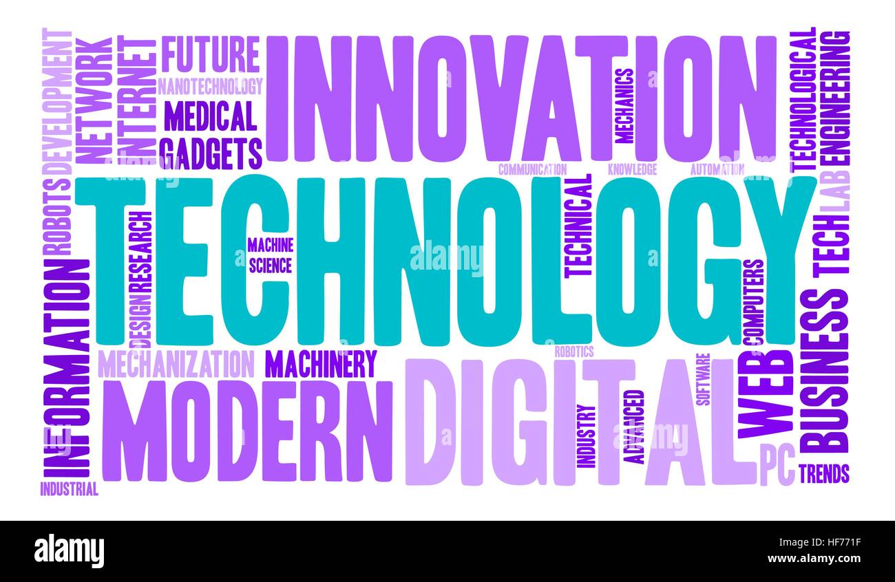 Technology word cloud on a white background Stock Vector Image & Art ...