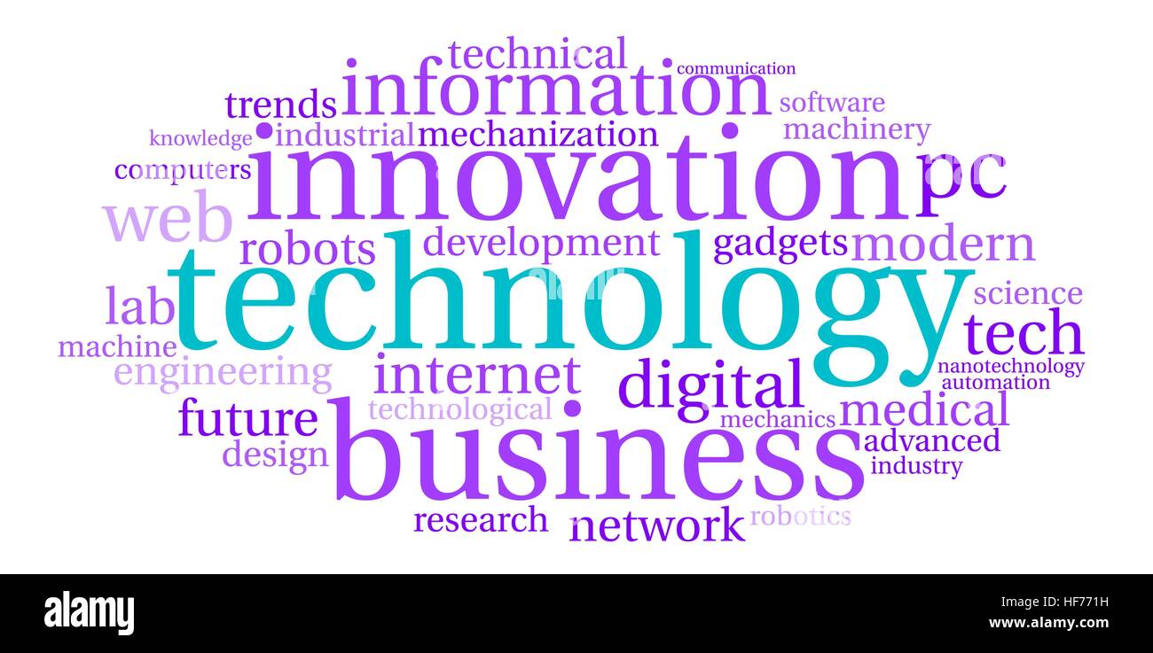 Technology word cloud on a white background Stock Vector Image & Art ...
