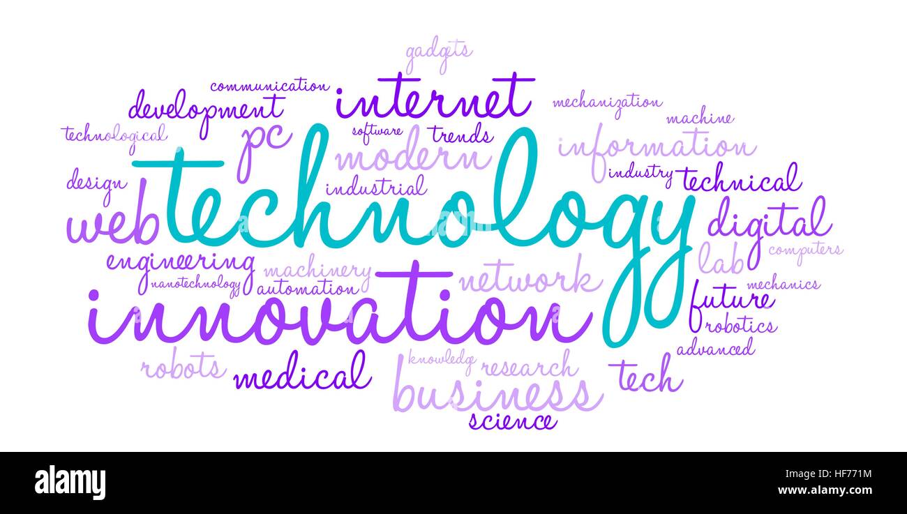 Technology word cloud on a white background Stock Vector Image & Art ...