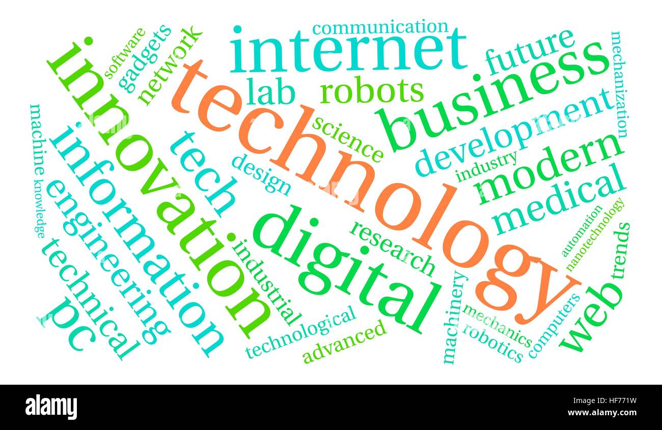 Technology word cloud on a white background Stock Vector Image & Art ...