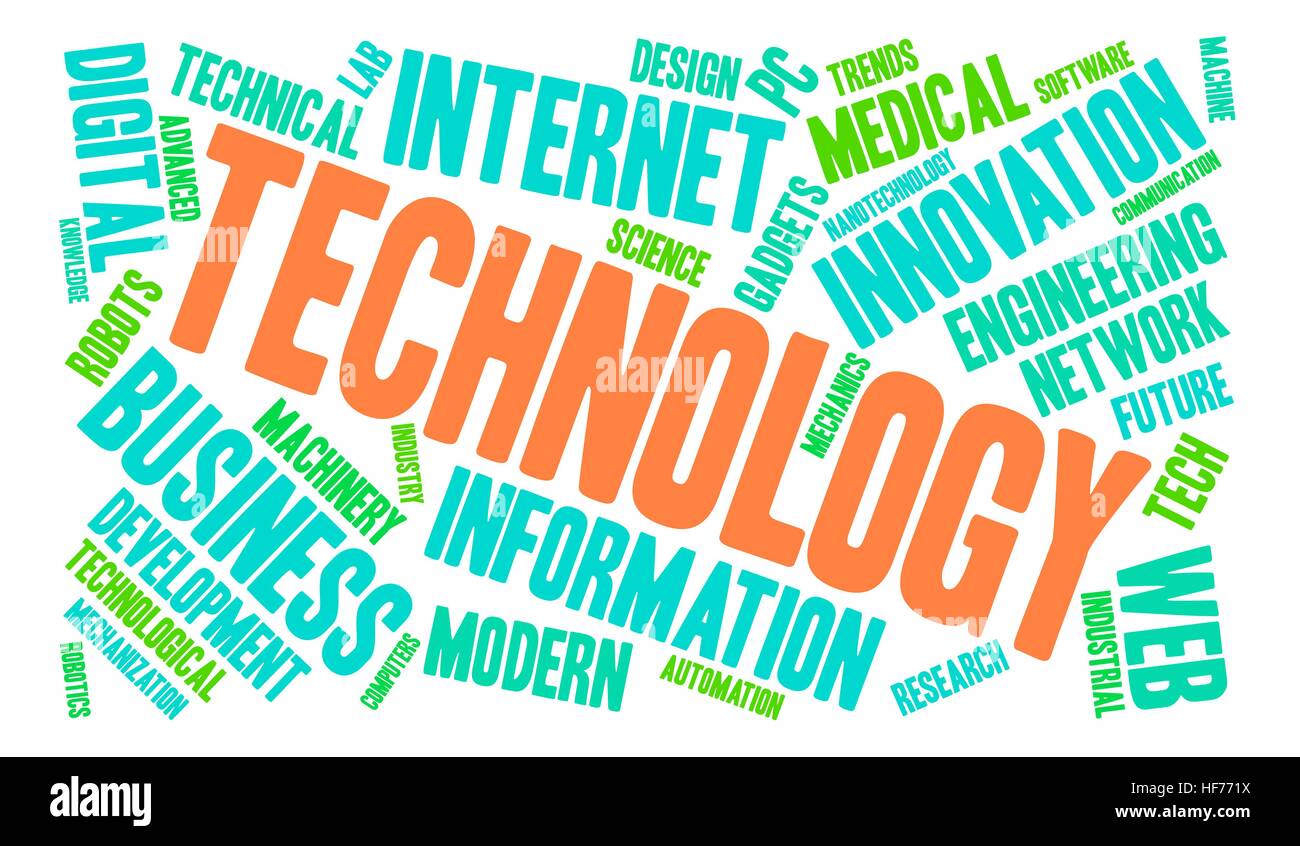 Technology word cloud on a white background Stock Vector Image & Art ...