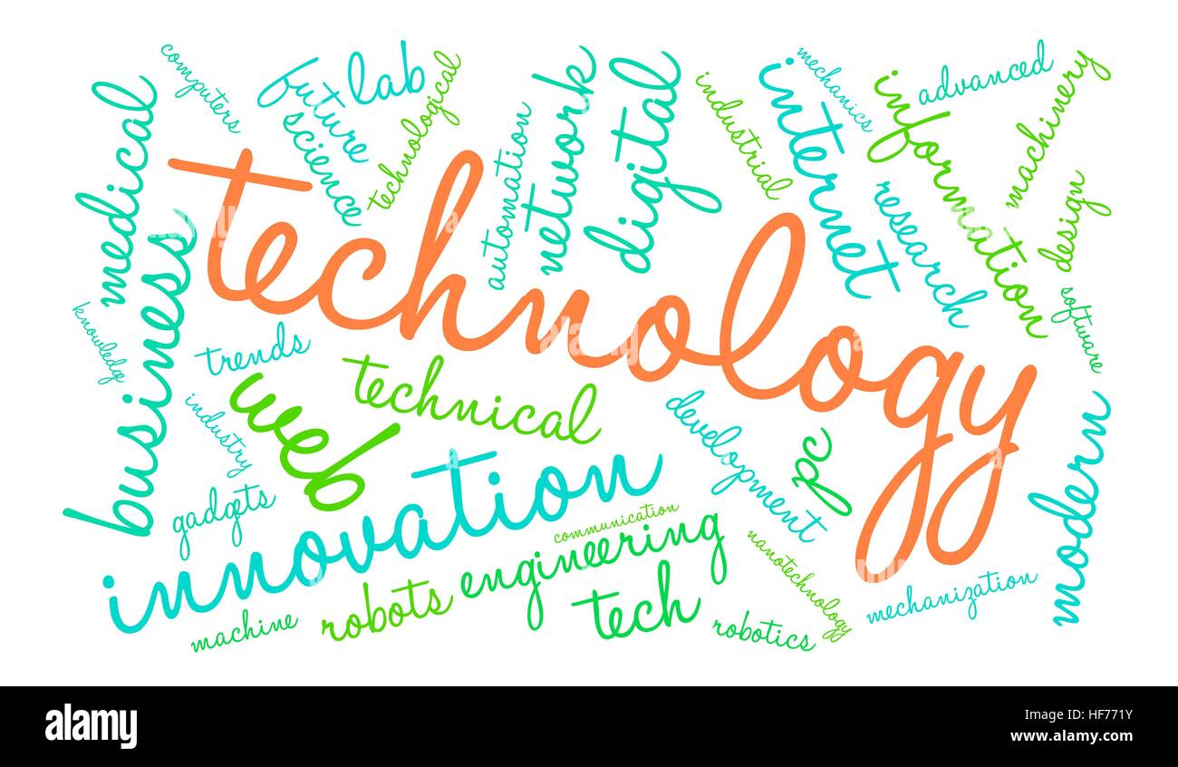 Technology word cloud on a white background Stock Vector Image & Art ...