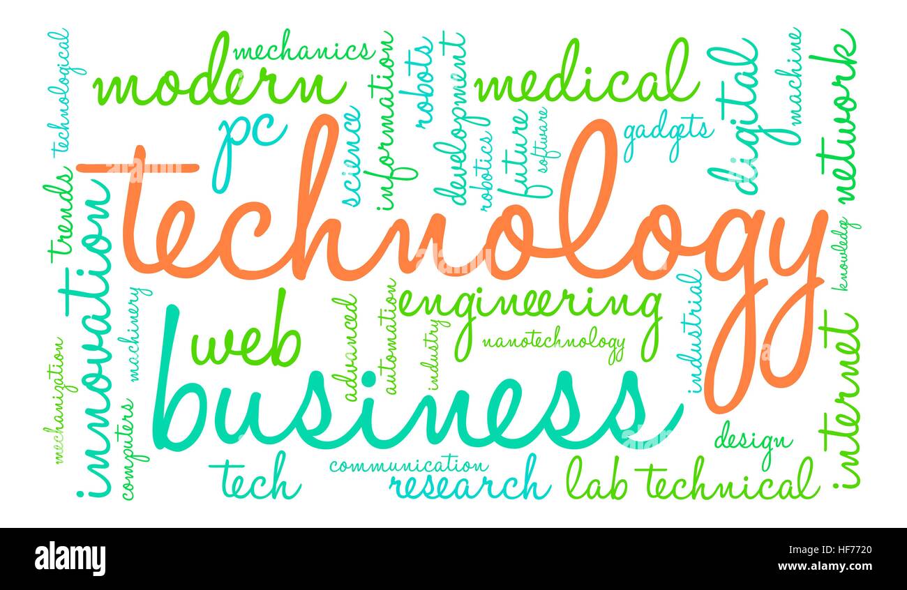 Technology word cloud on a white background Stock Vector Image & Art ...