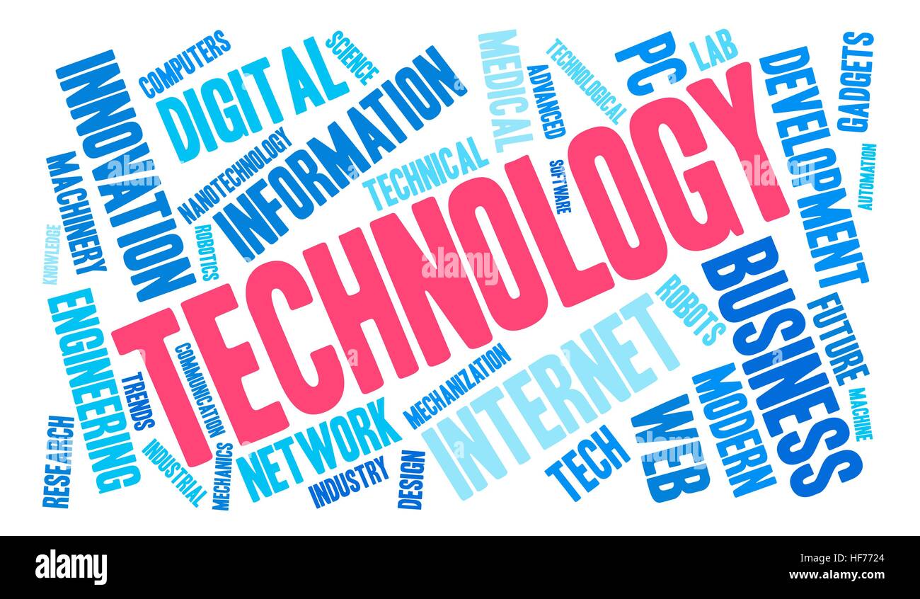 Technology word cloud on a white background Stock Vector Image & Art ...