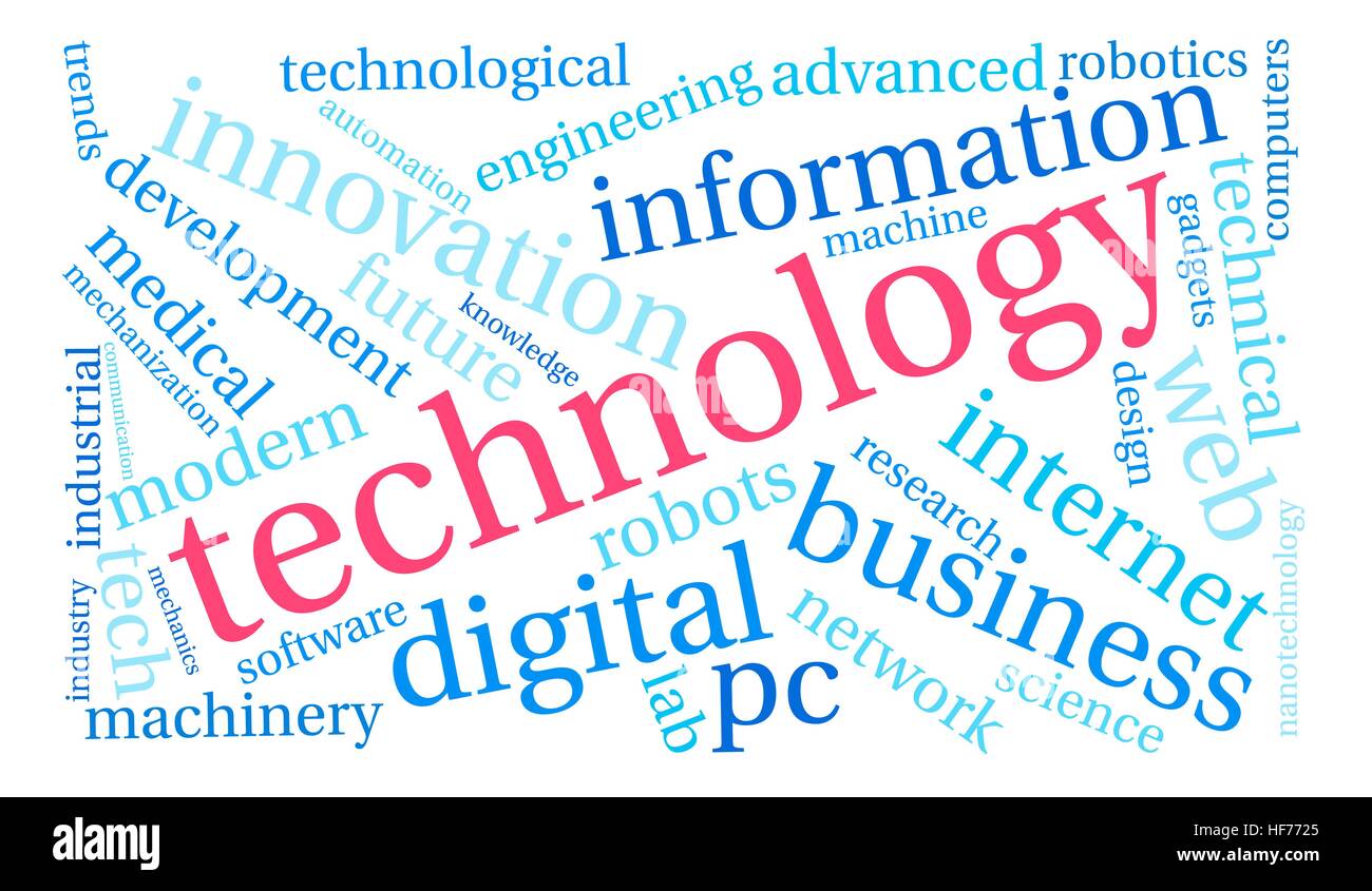 Technology word cloud on a white background Stock Vector Image & Art ...