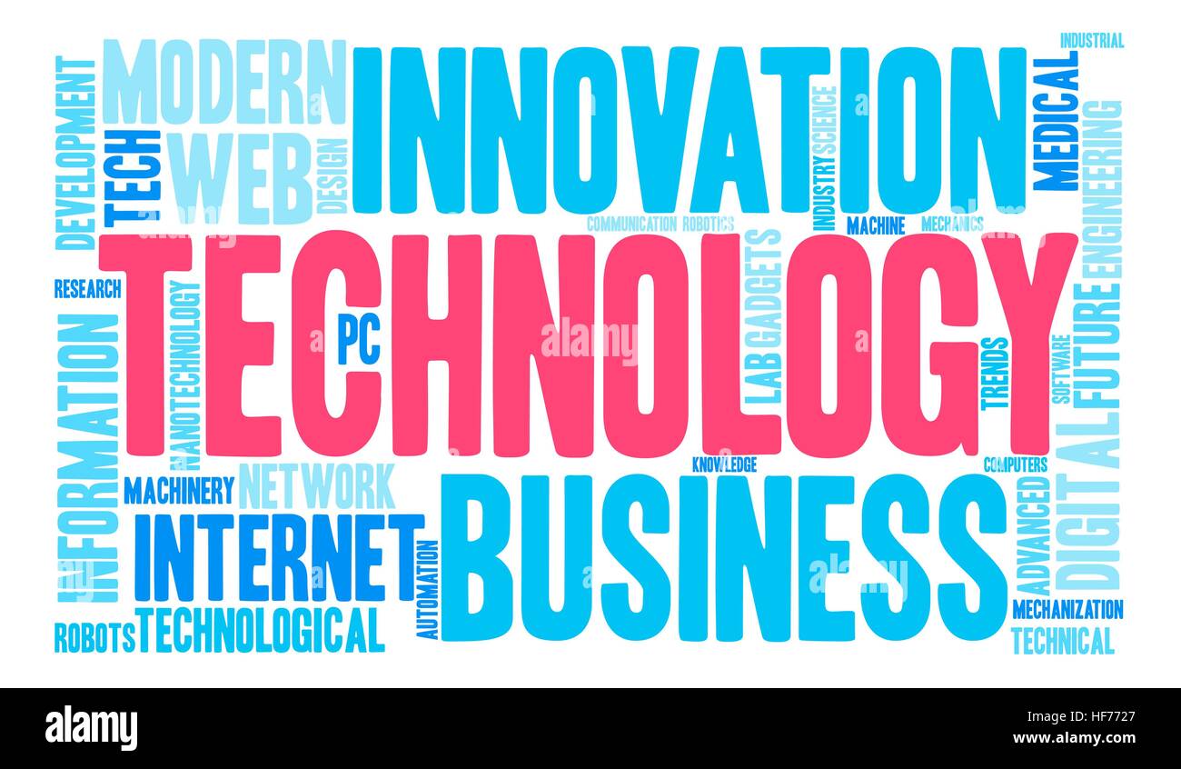 Technology word cloud on a white background Stock Vector Image & Art ...
