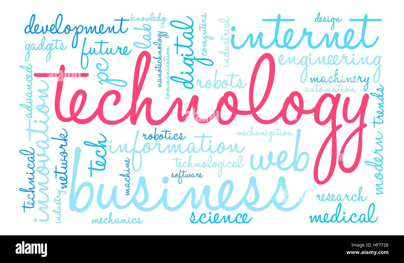 Technology word cloud on a white background Stock Vector Image & Art ...