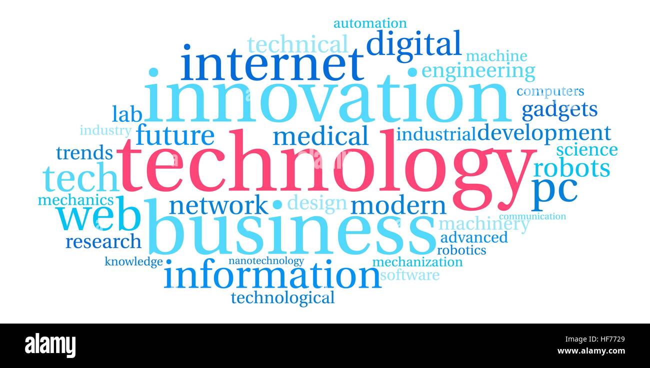 Technology word cloud on a white background Stock Vector Image & Art ...