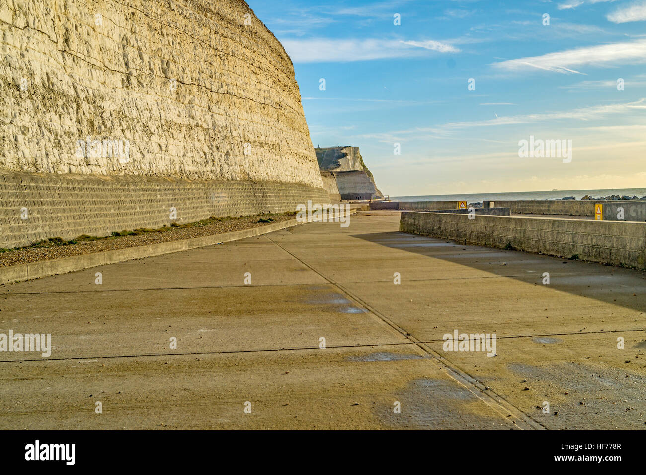 The Empty Rottingdean,England, Promenade. A coastal walk before the ...