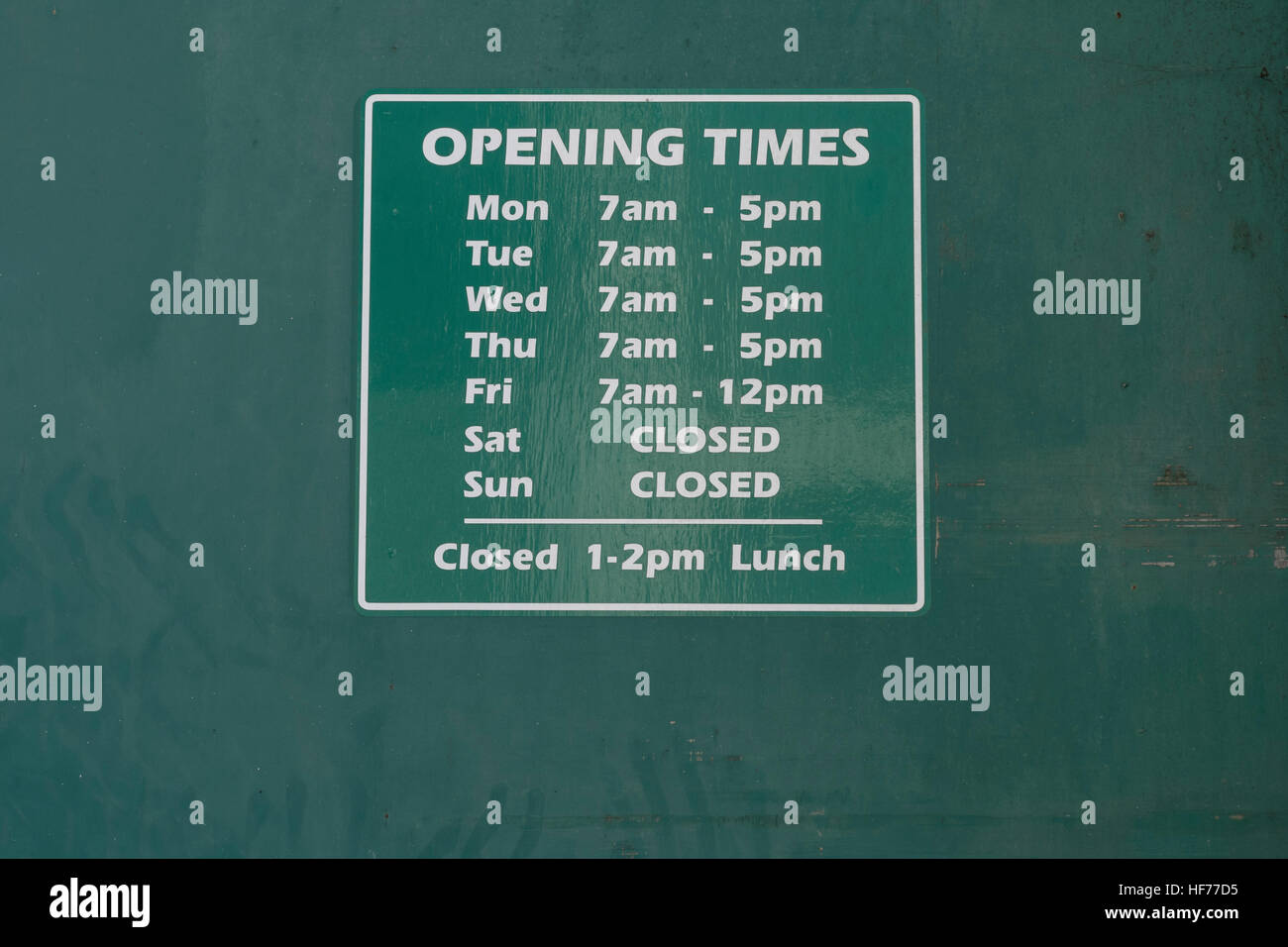 Closed For Lunch Hour