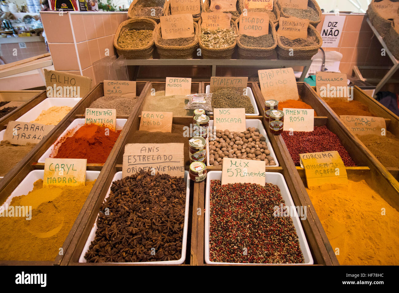 the new Food Market Hall in the old town of Tavira at the east Algarve ...