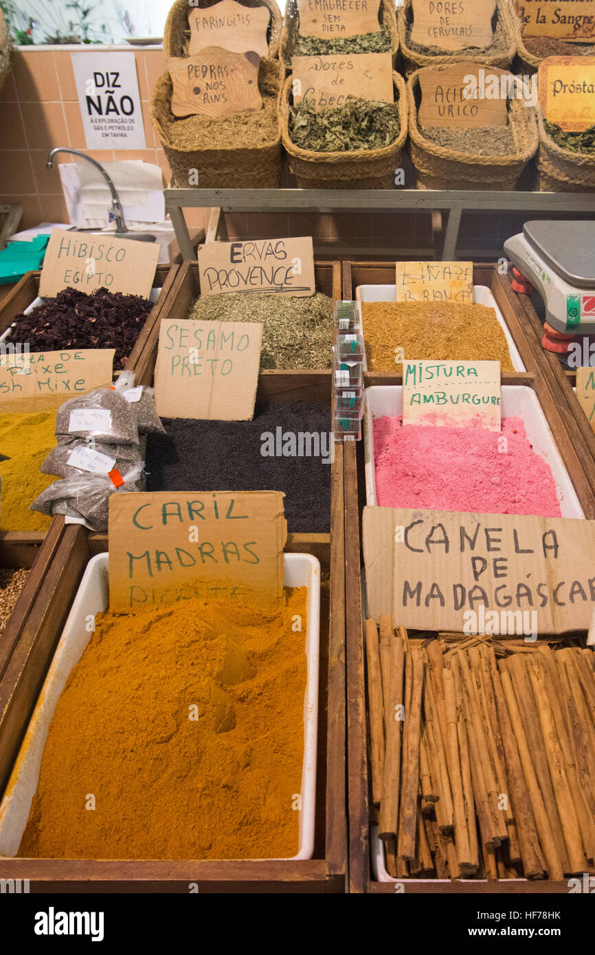the new Food Market Hall in the old town of Tavira at the east Algarve ...