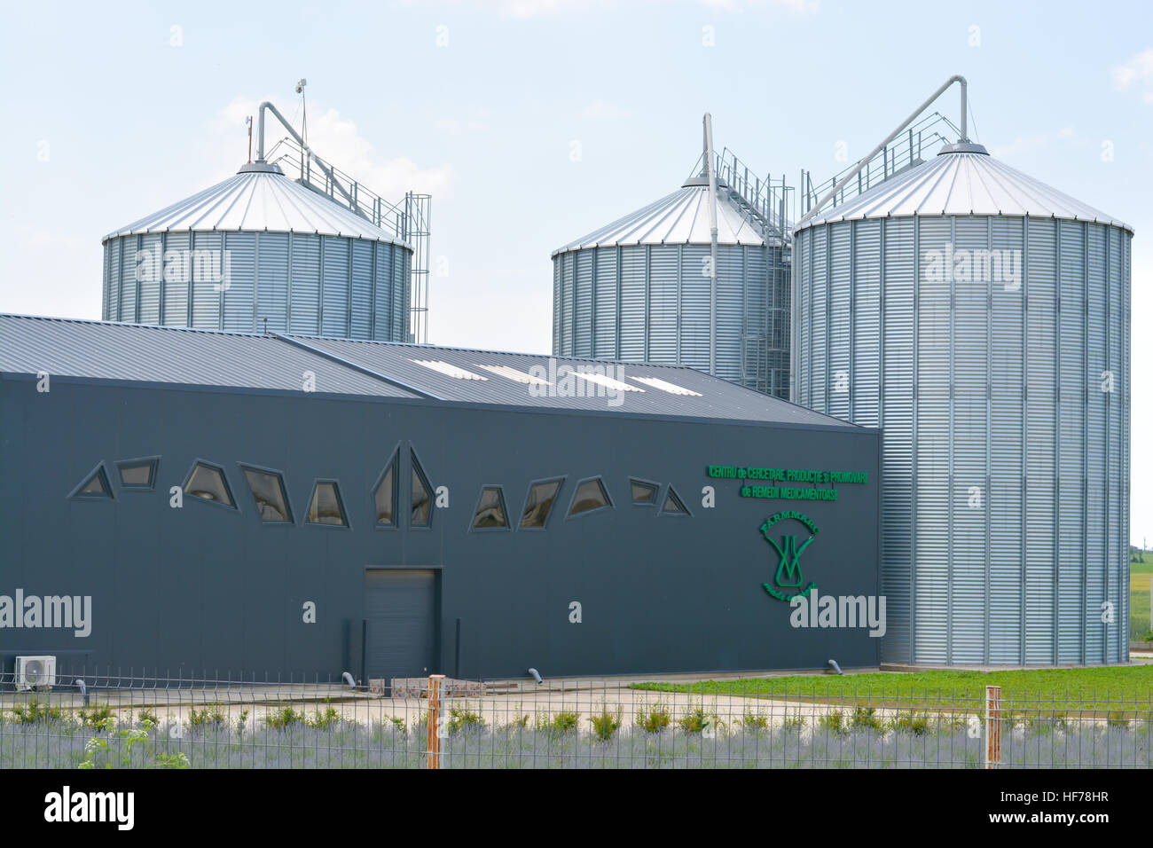 Warehouse silo in Modern farming Stock Photo - Alamy