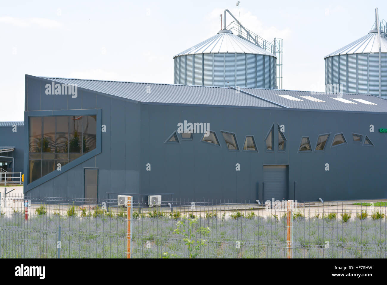 Warehouse silo in Modern farming Stock Photo - Alamy