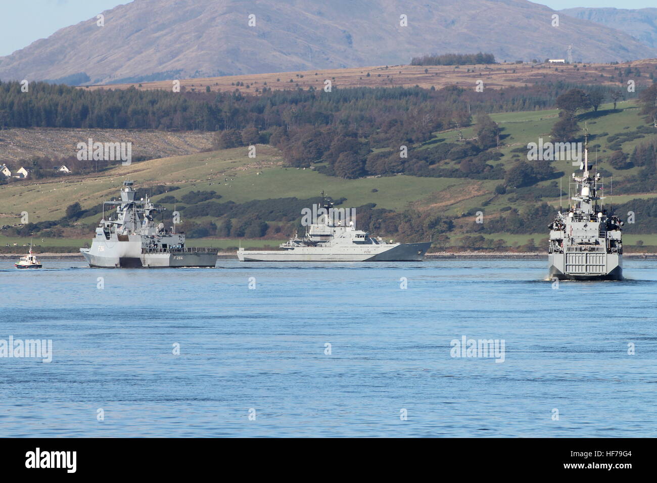 FGS Ludwigshafen am Rhein (left), HMS Tyne (centre), and FNS Uusimaa ...