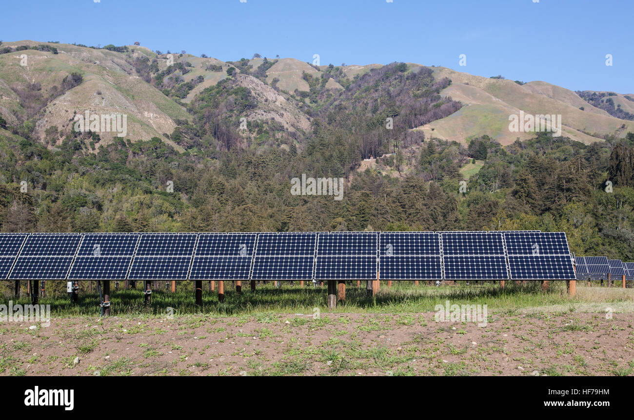 Solar panels for Eco lodges at Post Ranch Hotel,Big Sur next to ...