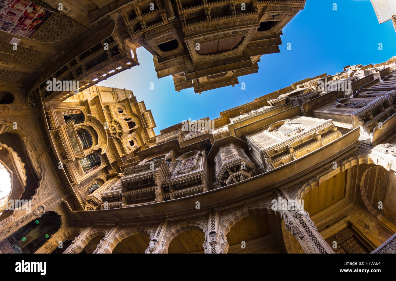 The ostentatious carvings etched out in sandstone with infinite detail ...