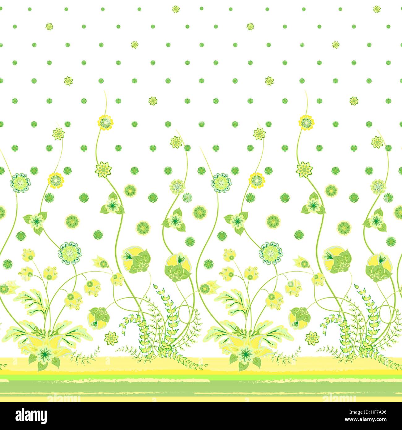 Vector seamless vertical pattern with Decorative ornament, hand drawn ...