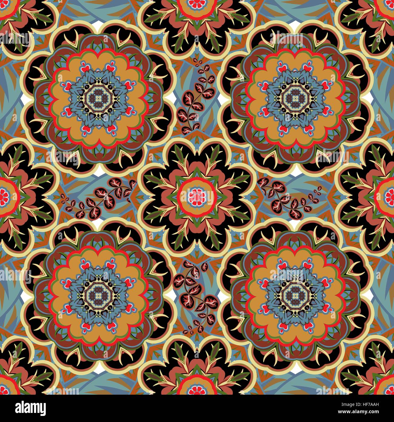 Seamless tiled pattern Royal luxury classical damask vector design ...