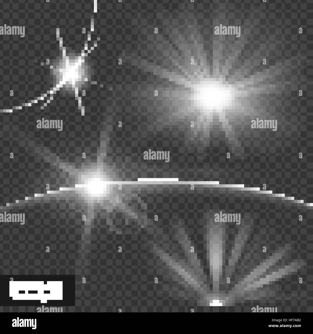 Four effects of a powerful glow (radiance) emanating from the sun or ...