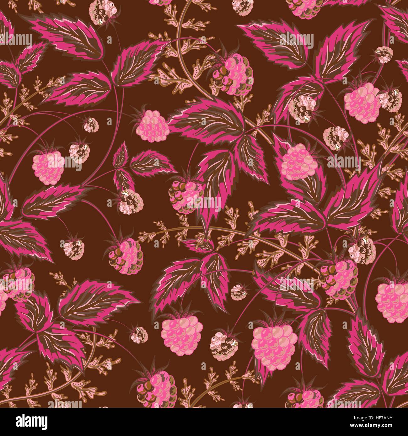 Colored raspberries seamless pattern. Seamless pattern with colored ...