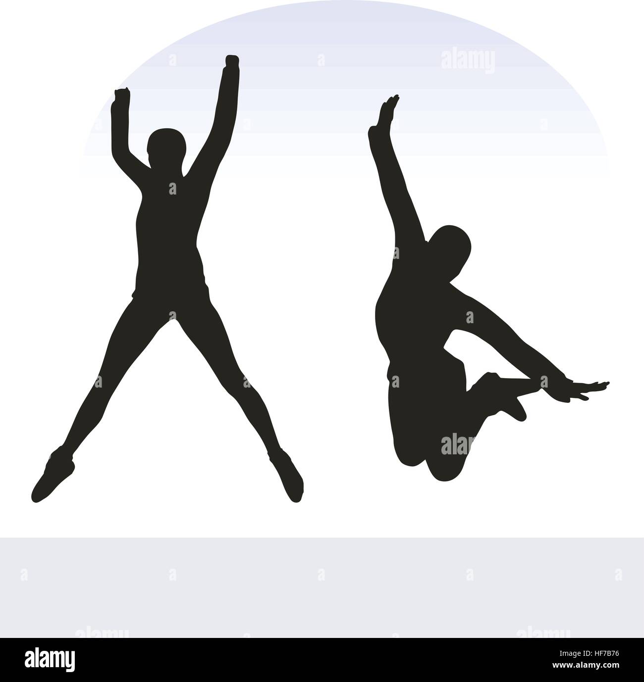 EPS 10 vector illustration of woman in excited pose on white background ...