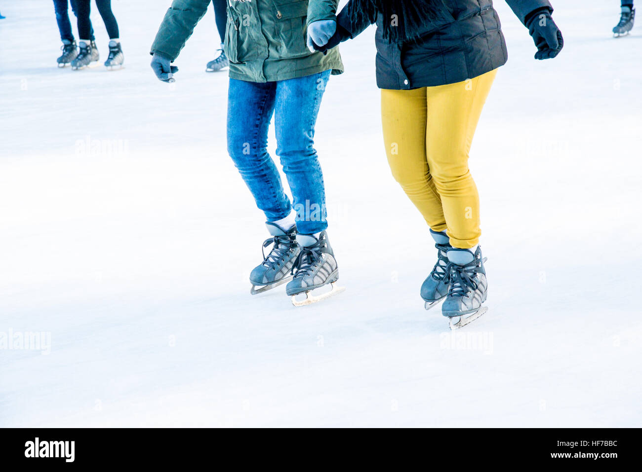 Ice Skating Legs only Stock Photo - Alamy