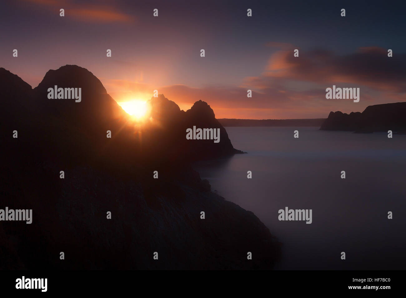 Gower sunset hi-res stock photography and images - Alamy