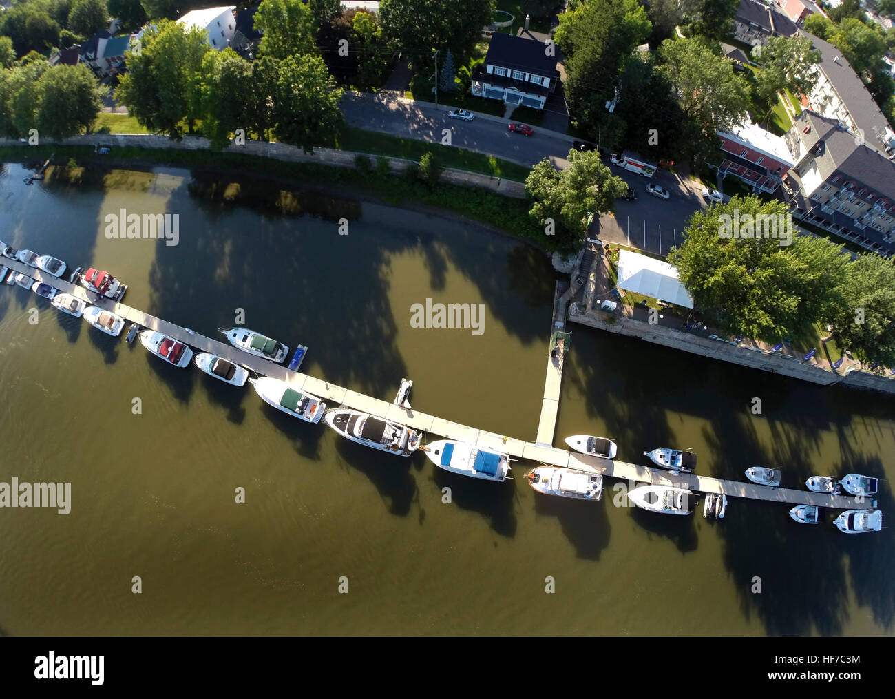 Aerial view of Berthierville marina near Sorel Stock Photo - Alamy