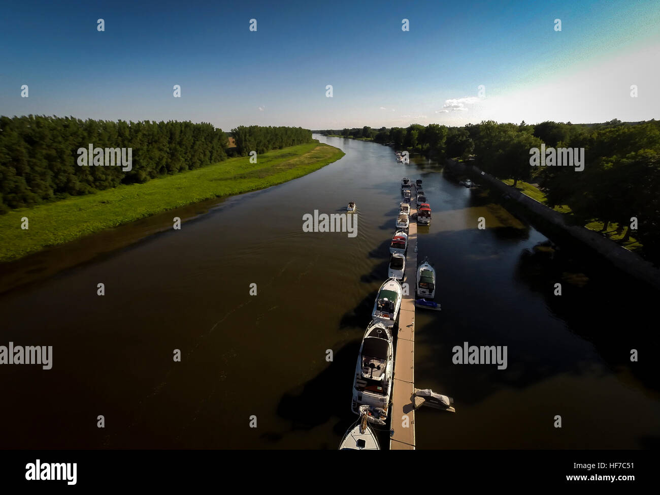 Aerial view of Berthierville marina near Sorel Stock Photo - Alamy