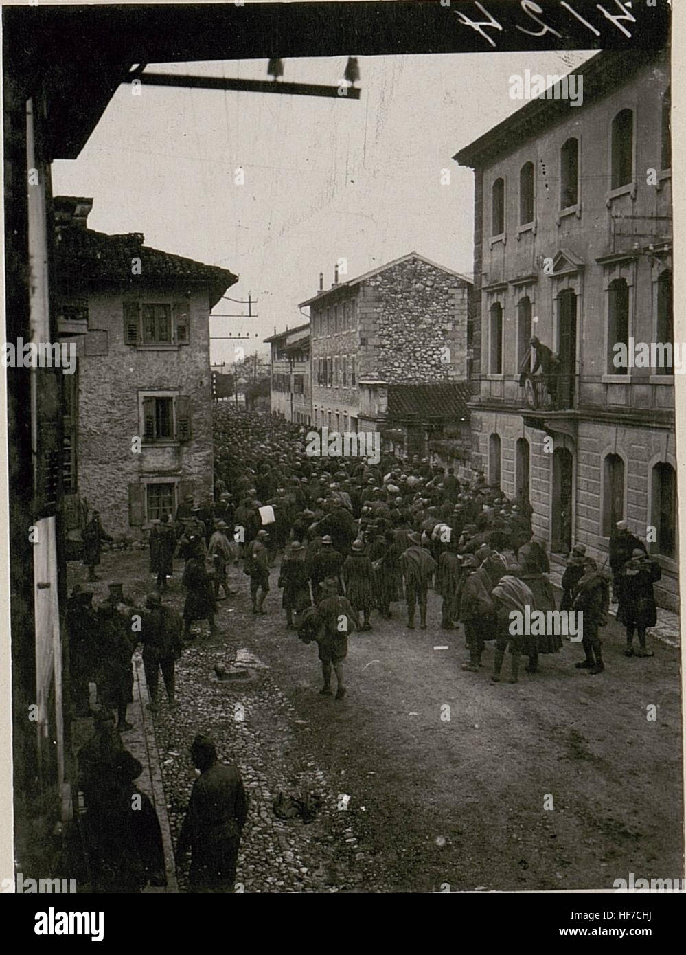 Italian prisoners of war in Tolmezzo during World War I, captured and ...