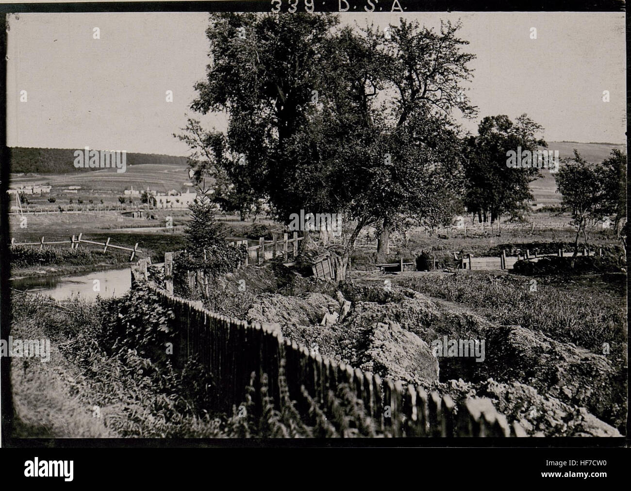 A defensive military position at Brzezany, seen from the inside during ...