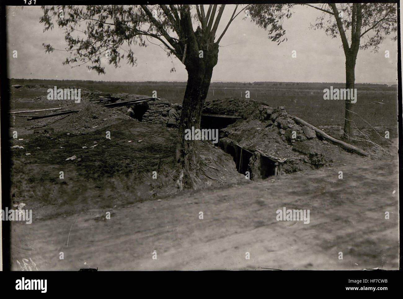 Our trench lines in the assault before Zydaczow, WWI, depicting a ...