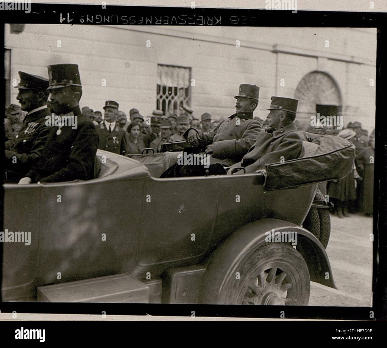 Parade of Infantry Regiment No. 59 in front of Kaiser Karl in Trento ...