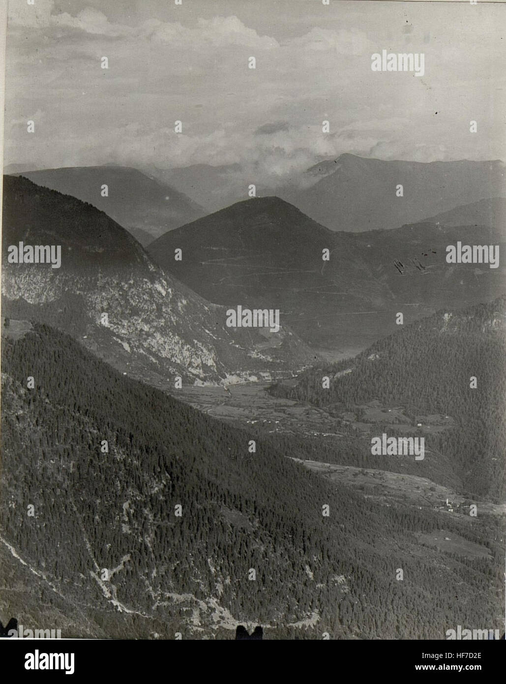 A panoramic photograph from the Salubio viewpoint during World War I ...