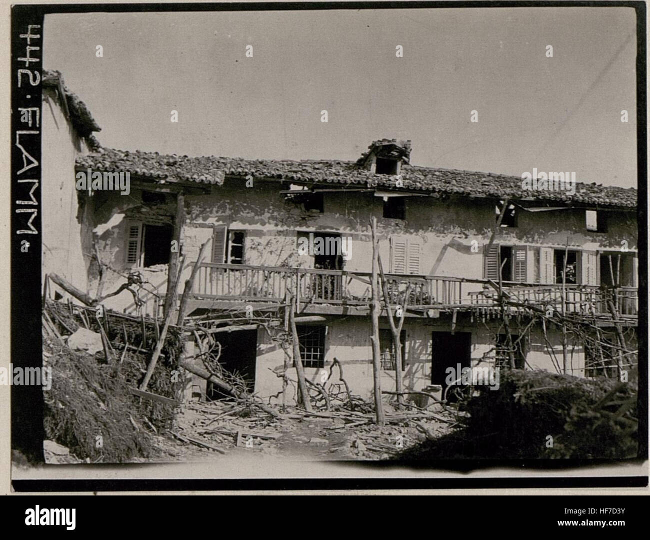 The former battalion command house near Oslavija during the First World ...
