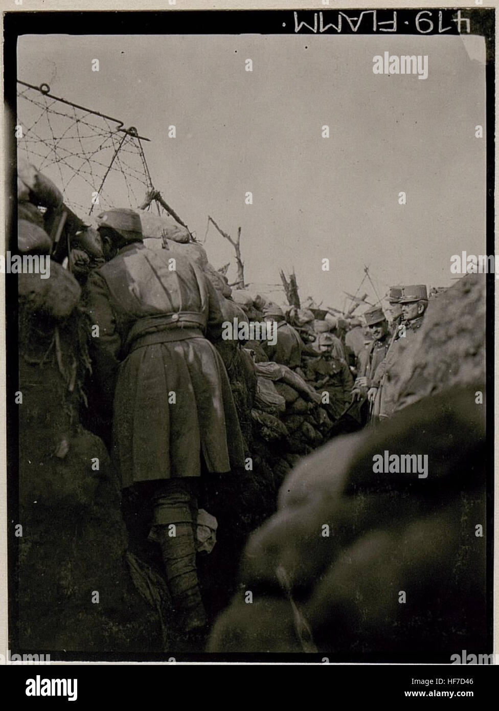 In the frontline trench at the listening observation posts in Podgora ...