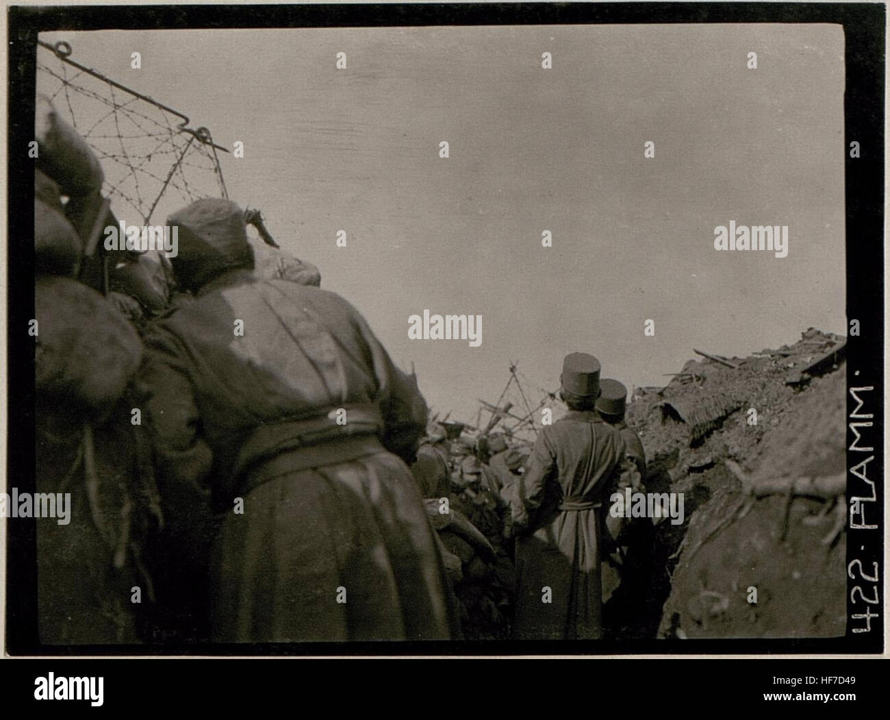 In the front-line trench at Podgora-South, with listening observation ...
